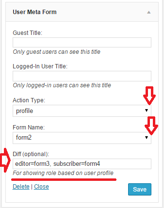 Role based user profile - User Meta Pro | User Management Plugin