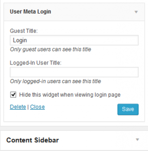 Login Widget - User Meta Pro | User Management Plugin