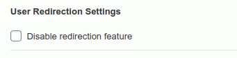 Redirection Settings - User Meta Pro