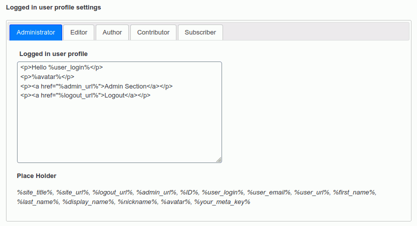 Login Settings - User Meta Pro